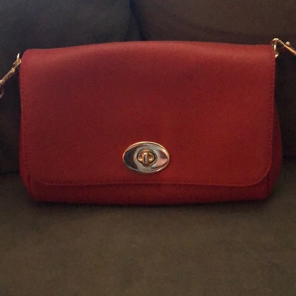 Coach | Bags | Coach Leather Mini Crossbody Bag In Blood Orange | Poshmark